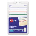 Avery Removable File Folder Labels with Sure Feed, 0.66 x 3.44, White, PK252 05235 | Zoro